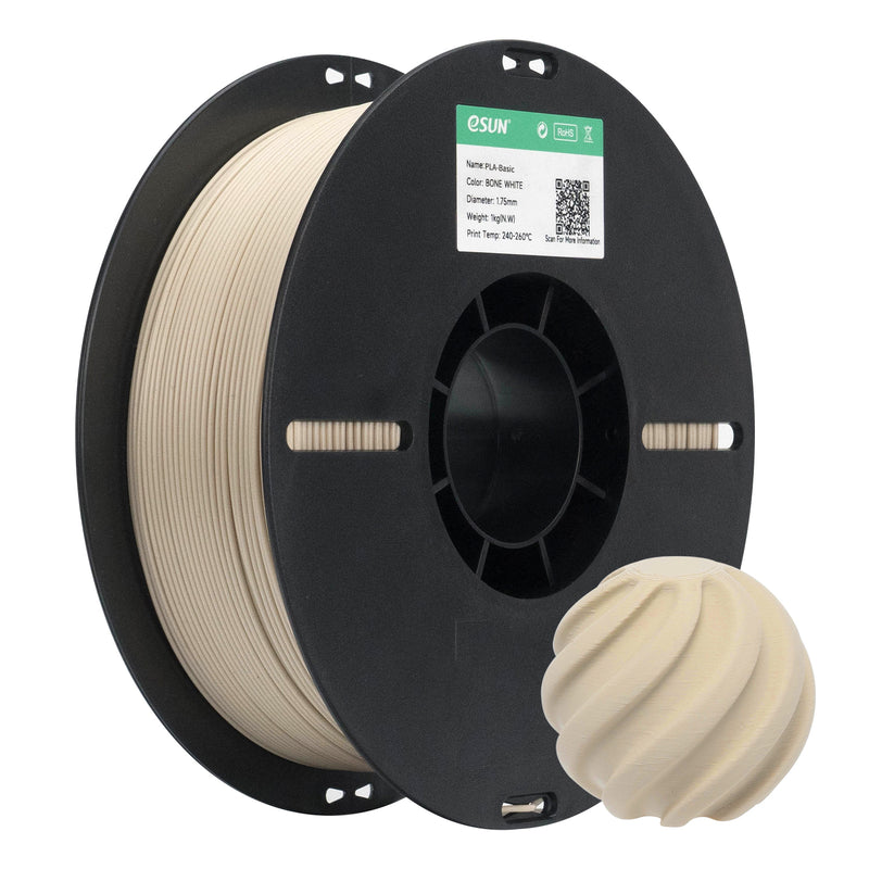 Filamento PLA eSUN Basic 1.75mm 1kg Branco Osso | Comprar - NIC 3D